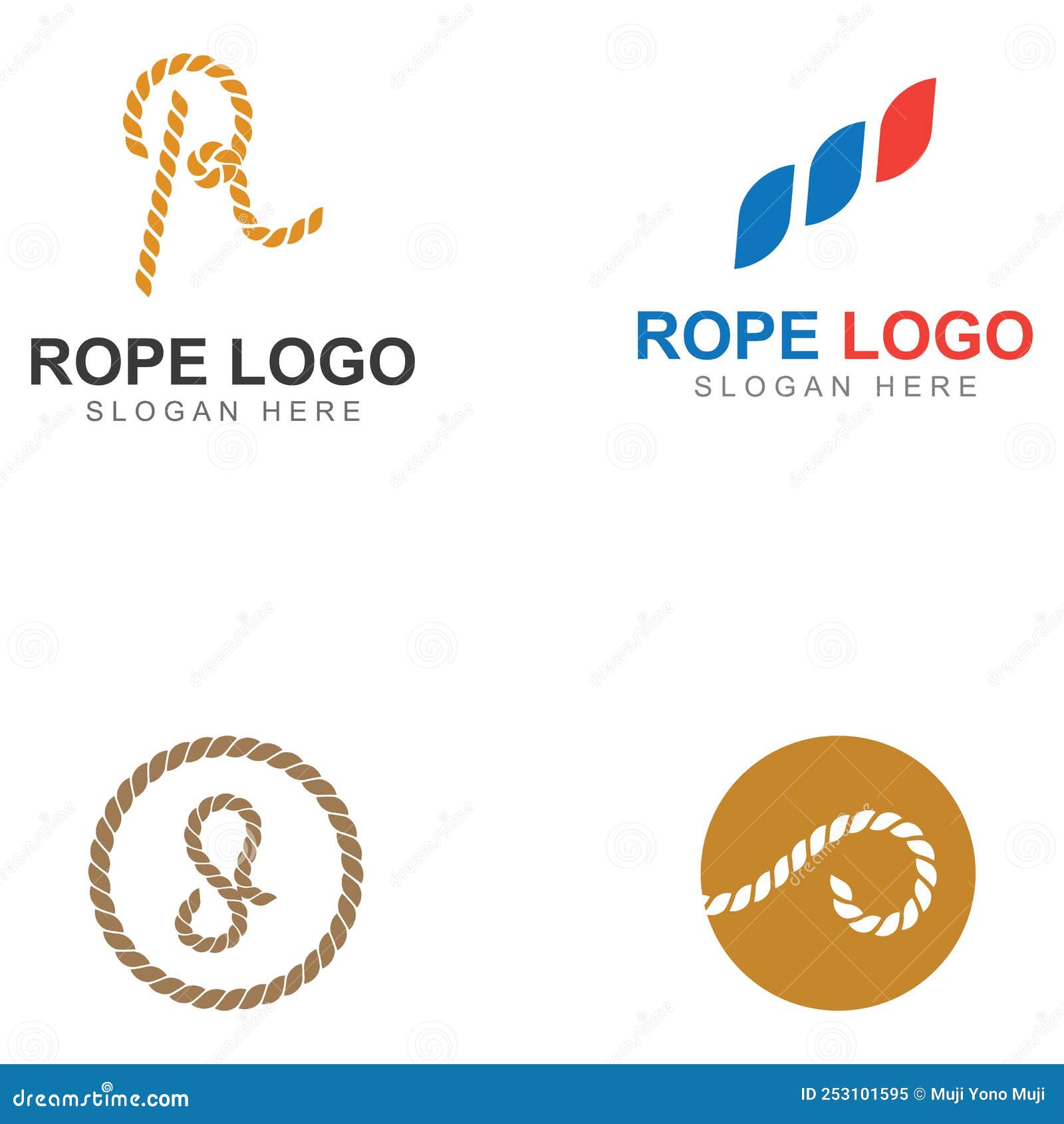 Rope Logo Using a Vector Illustration Design Template Stock Vector ...