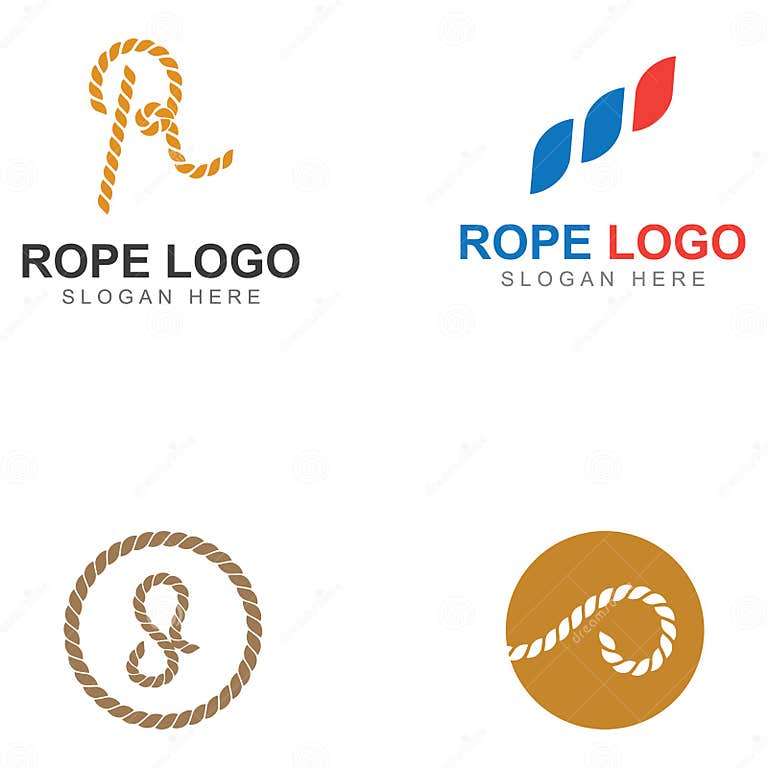 Rope Logo Using a Vector Illustration Design Template Stock Vector ...