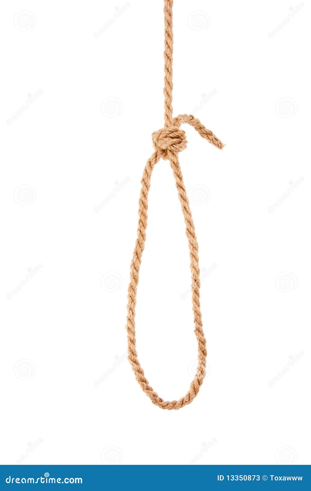 A Rope With A Loop And An Inscription. Bright Rope With A Loop, On A ...