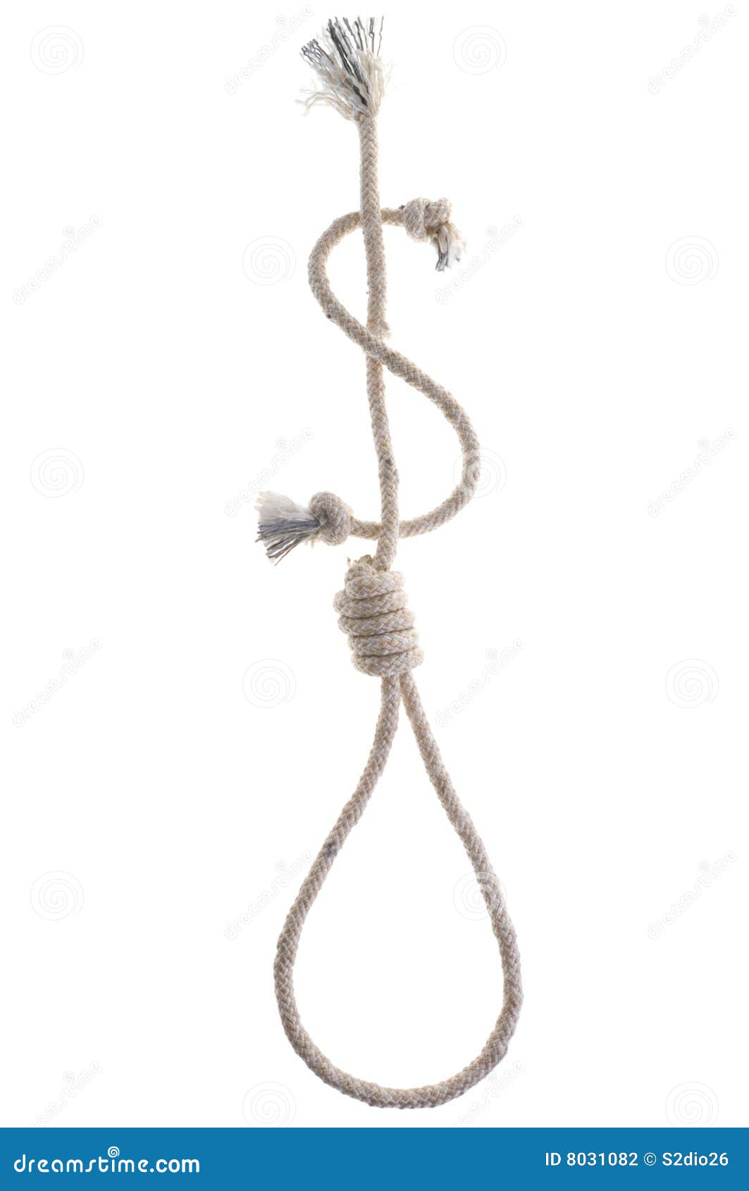 A Rope With A Loop And An Inscription. Bright Rope With A Loop, On A ...