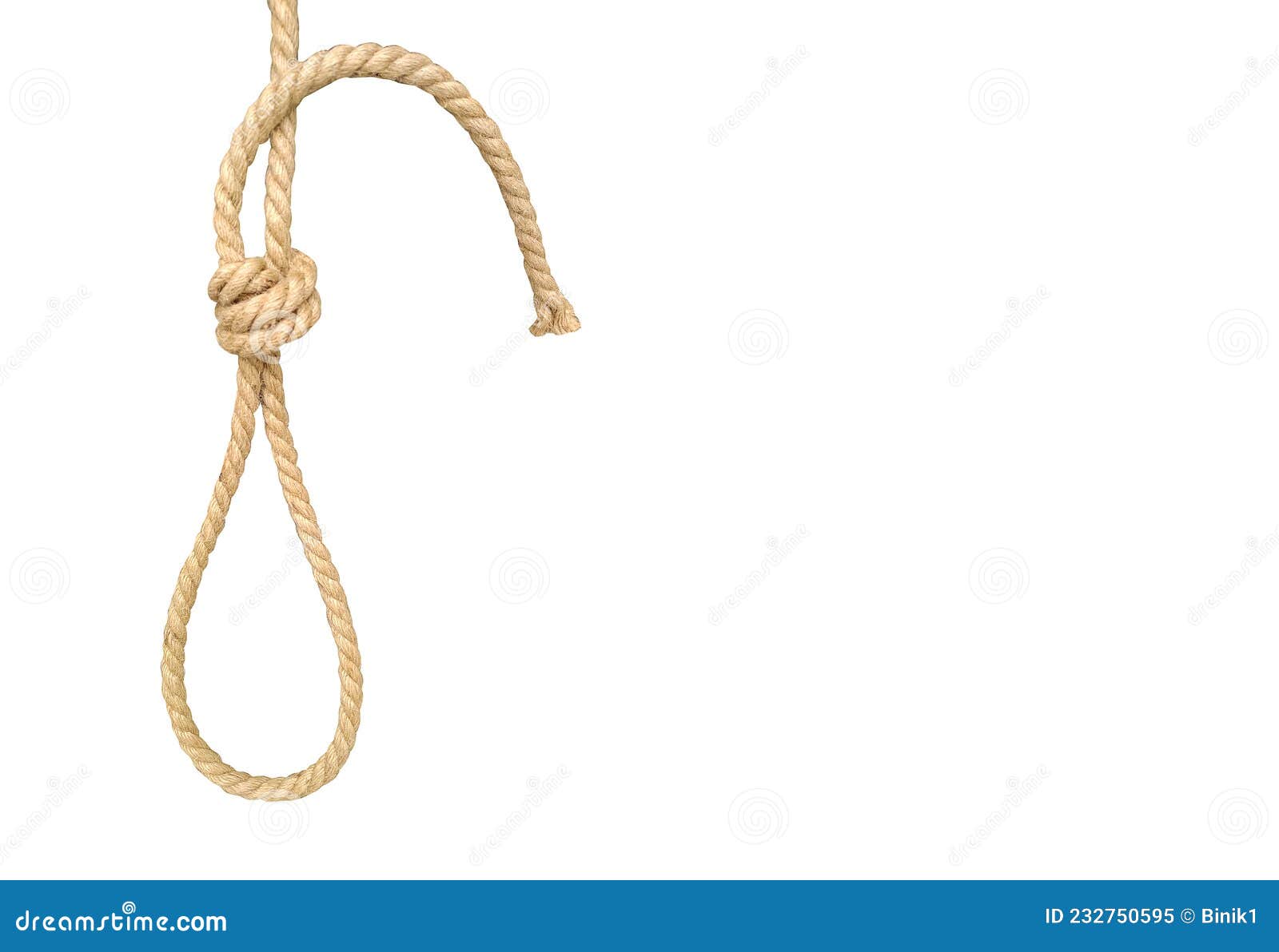 A Rope With A Loop And An Inscription. Bright Rope With A Loop, On A ...