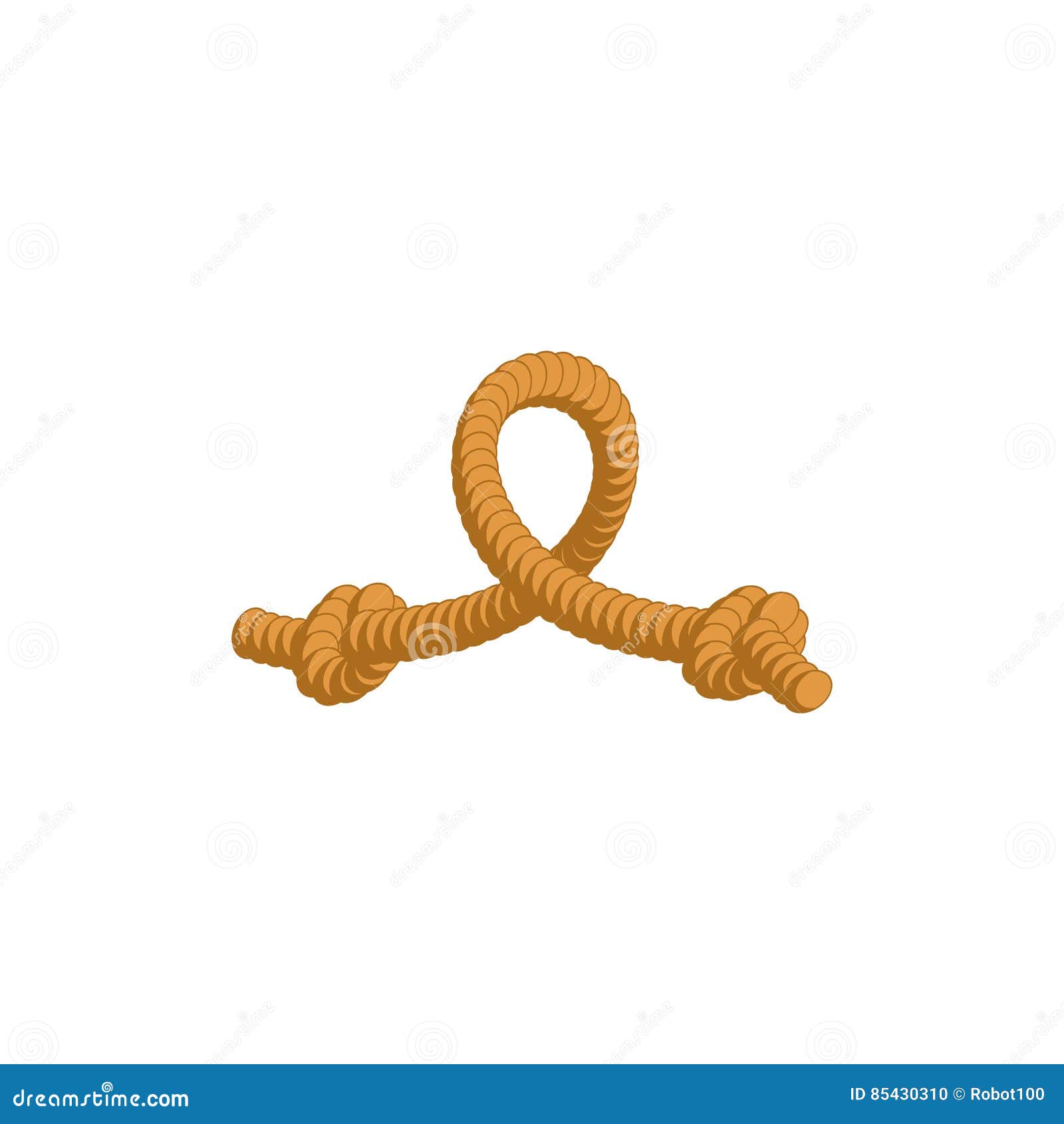 Rope Loop Noose Icon. Vector Rope Hangman Line Illustration ...