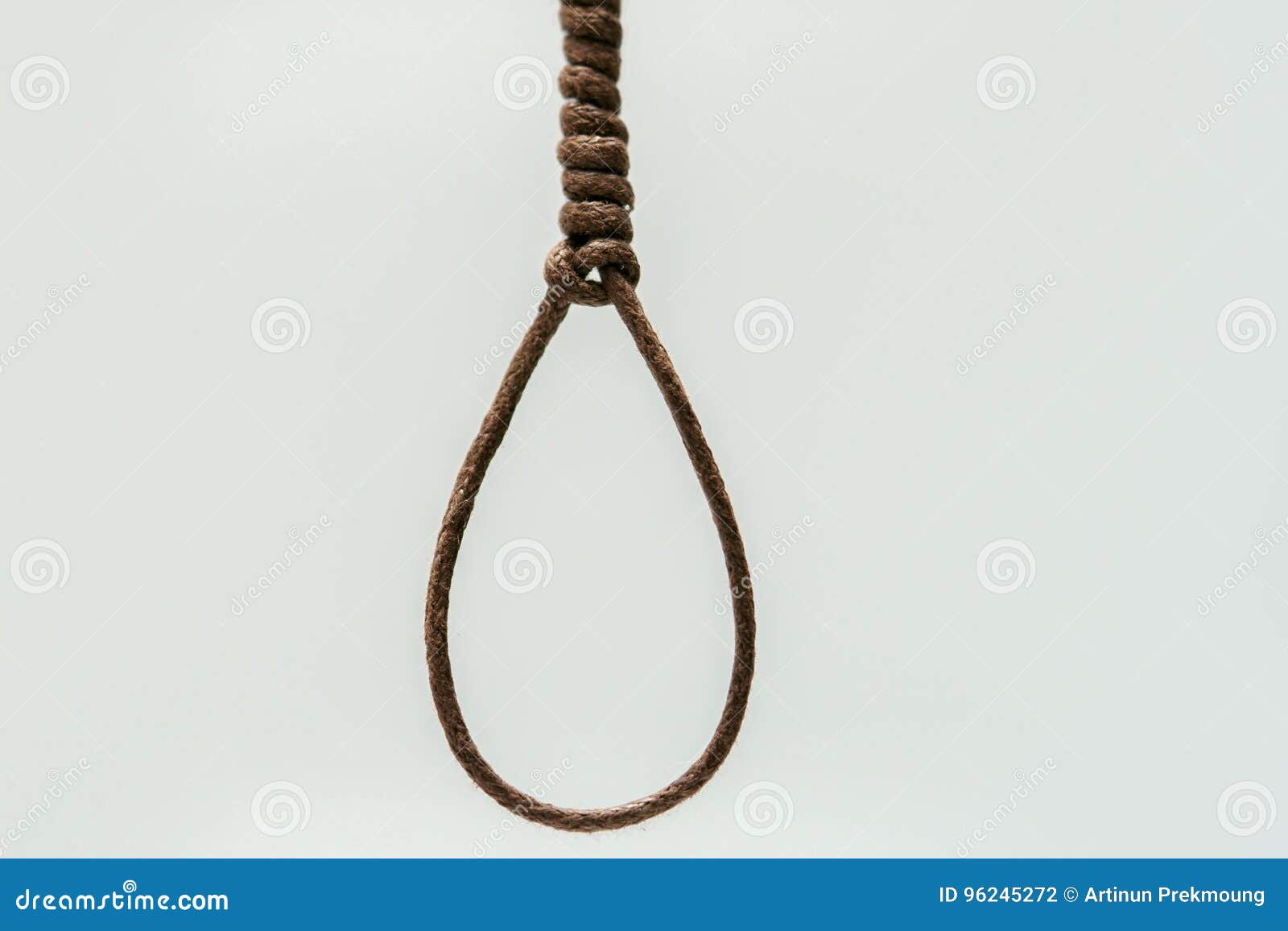 A Rope With A Loop And An Inscription. Bright Rope With A Loop, On A ...