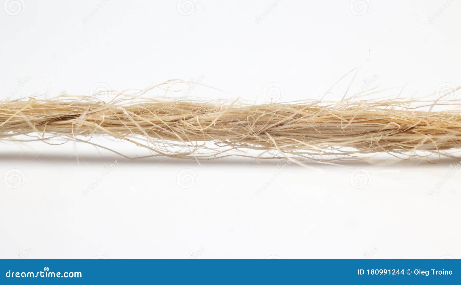 Rope Made of Natural Material on a White Background Stock Photo - Image ...