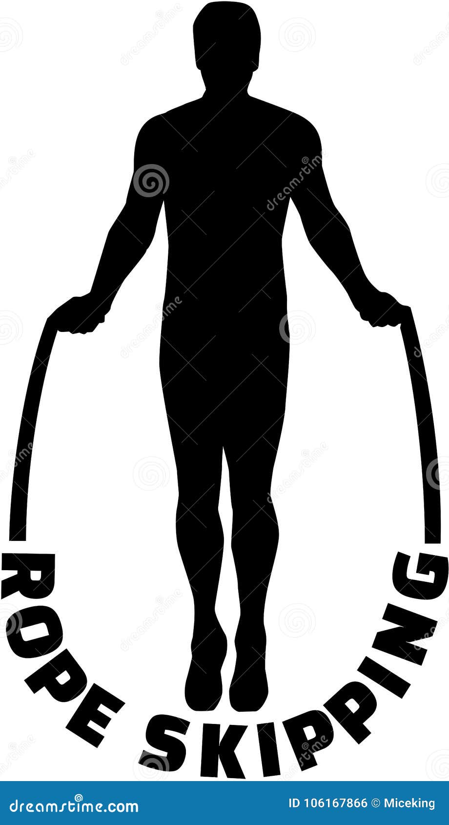 Rope with man skipping stock vector. Illustration of isolated - 106167866