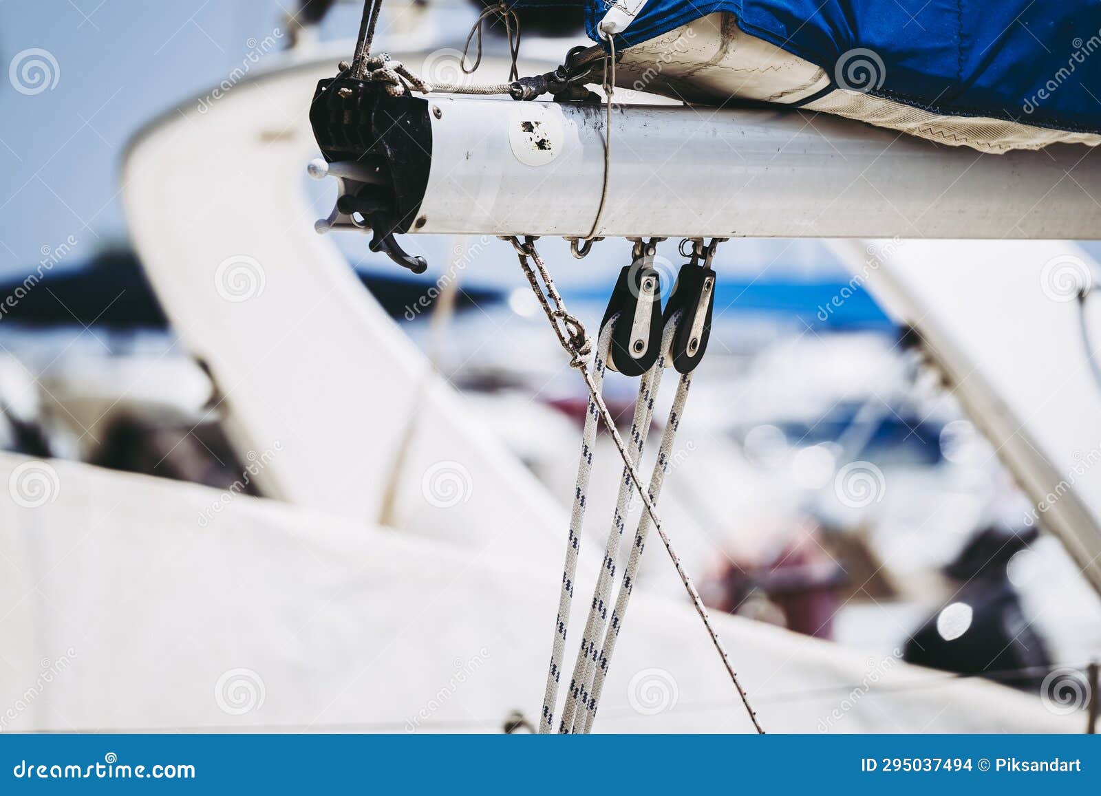 Rope with Marine Knot on a Boat Stock Photo - Image of atmosphere ...