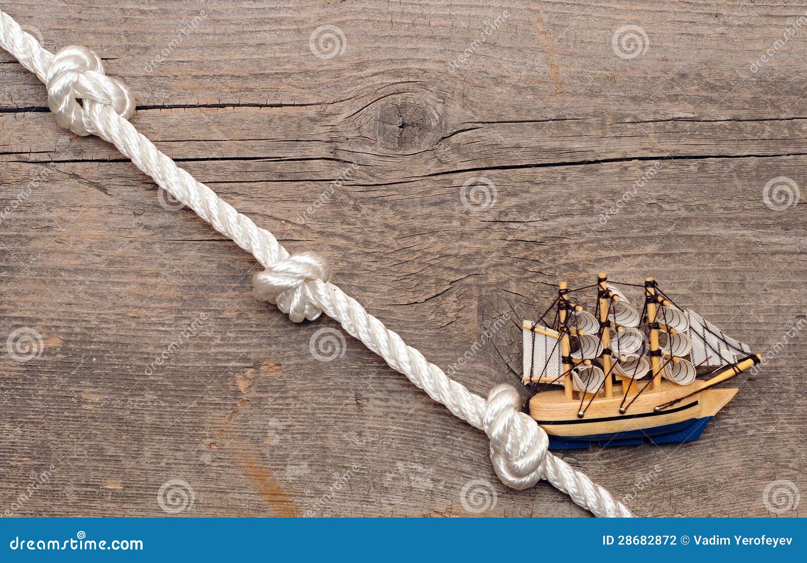 Rope and Model Classic Boat Stock Photo - Image of shells, bend: 28682872