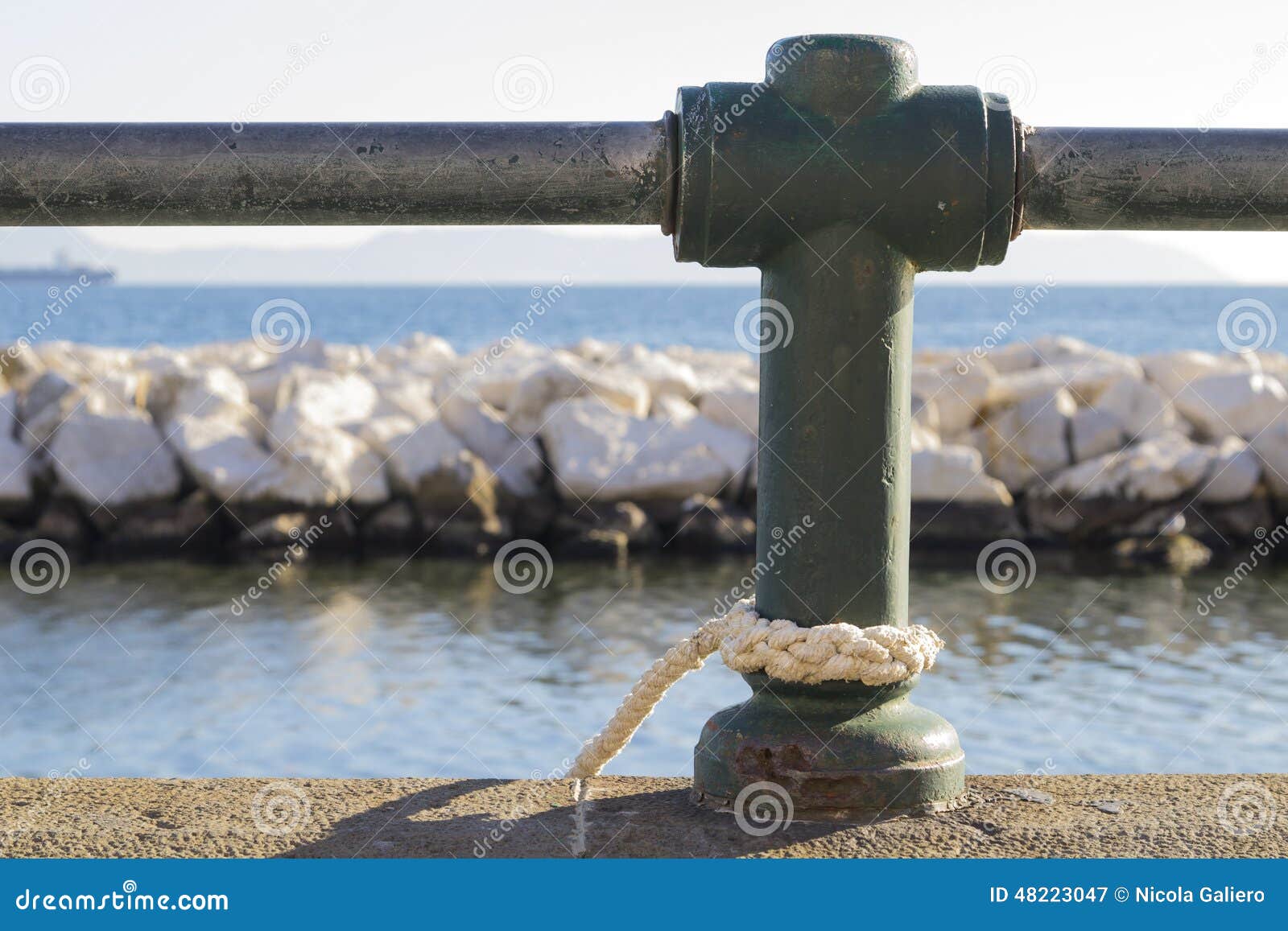 Rope Mooring Green On The Deck Royalty-Free Stock Photo | CartoonDealer ...