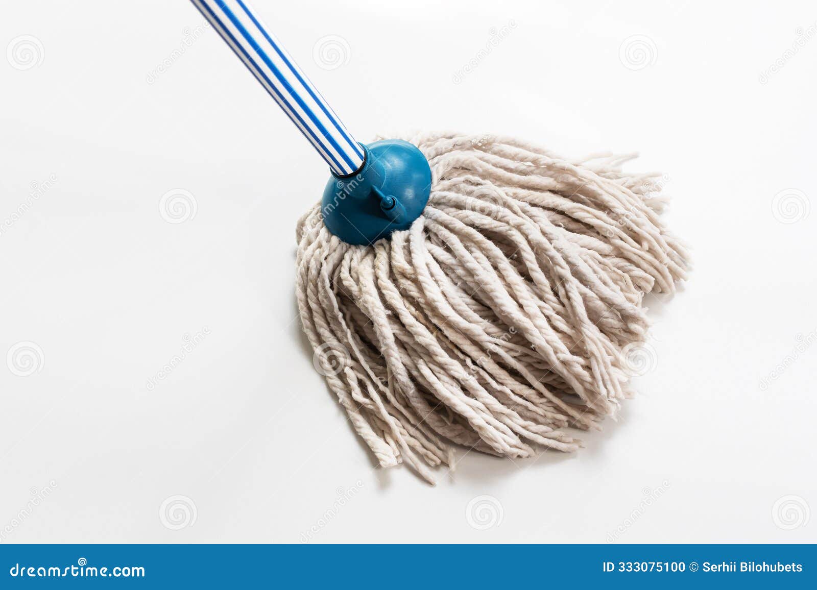 Rope Mop for Cleaning the Floor on a White Background Stock Photo ...