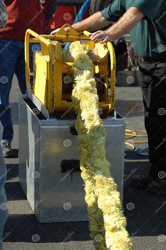 Rope mop skimmer stock photo. Image of spill, cleanup - 24033580