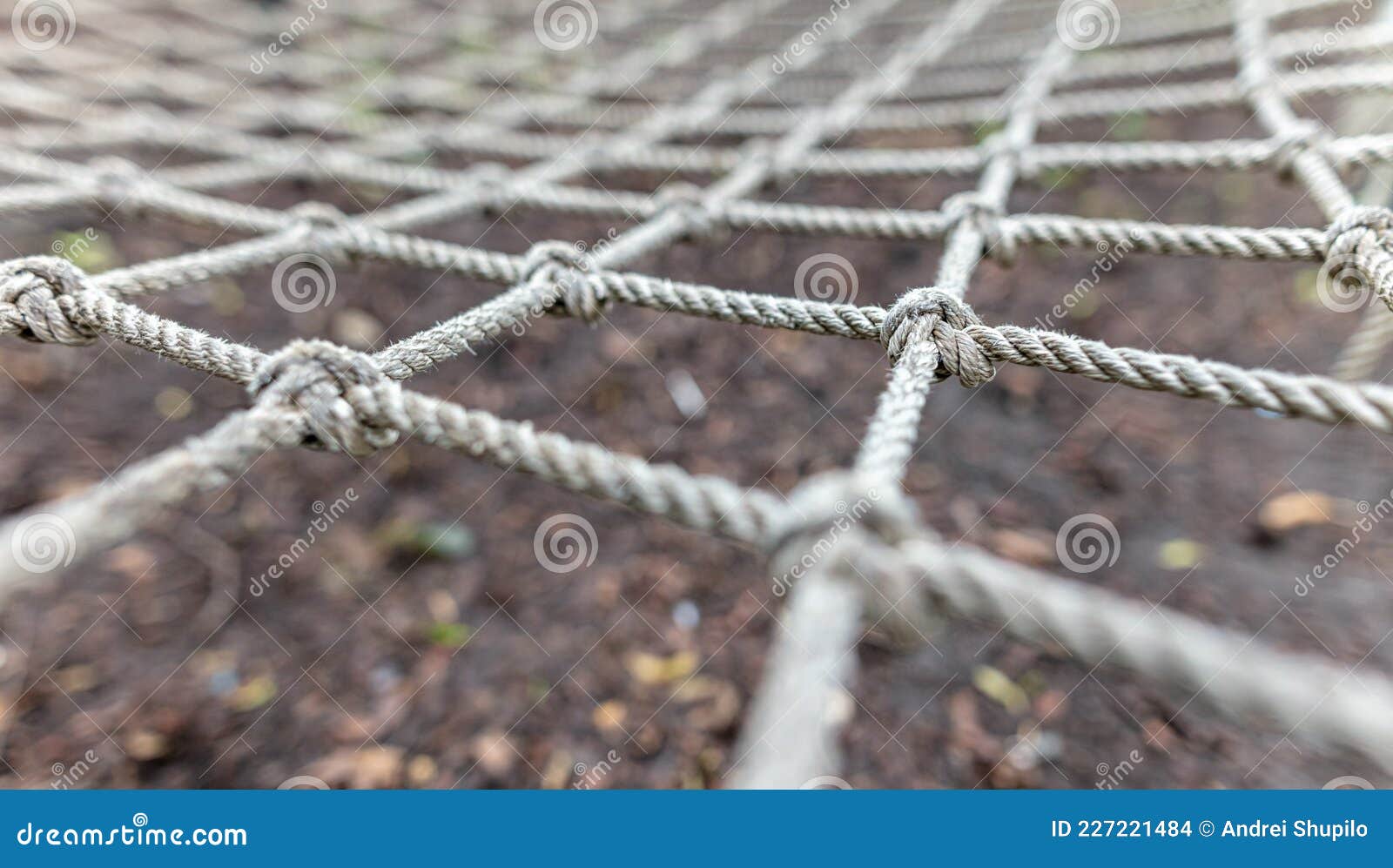 Rope net as an attraction stock photo. Image of outdoor - 227221484