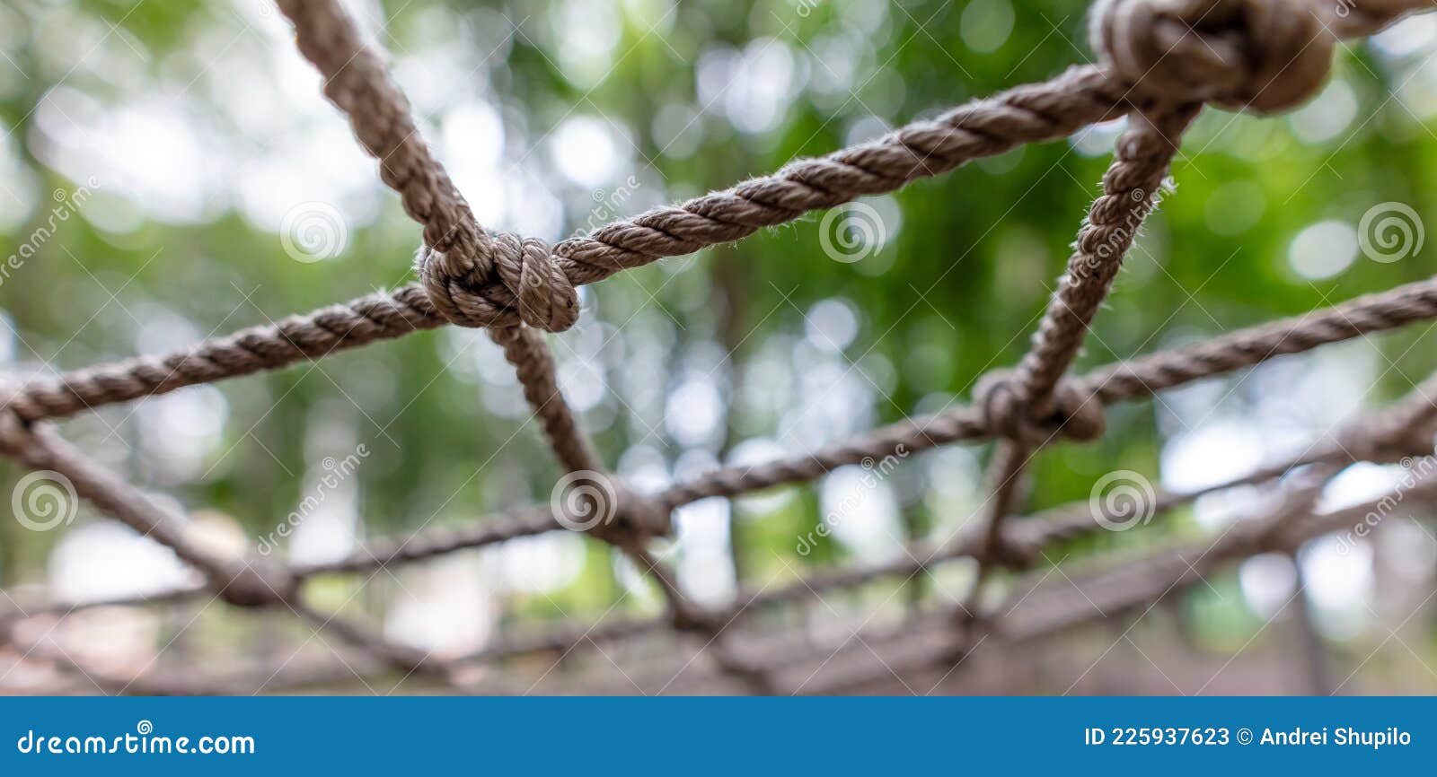Rope net as an attraction stock image. Image of lifestyle - 225937623