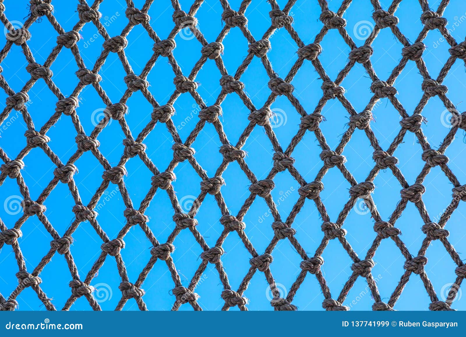 Rope Net with Knots Isolated, Fishnet Stock Image - Image of bend ...