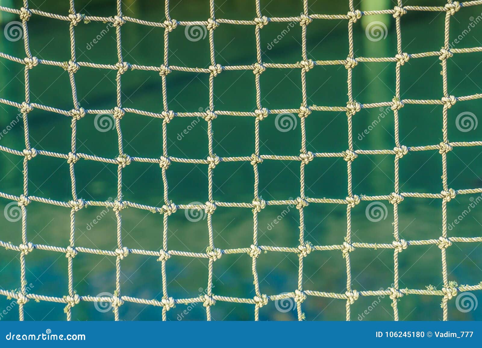Rope Network with Knots and Square Cells with Background Stock Photo ...