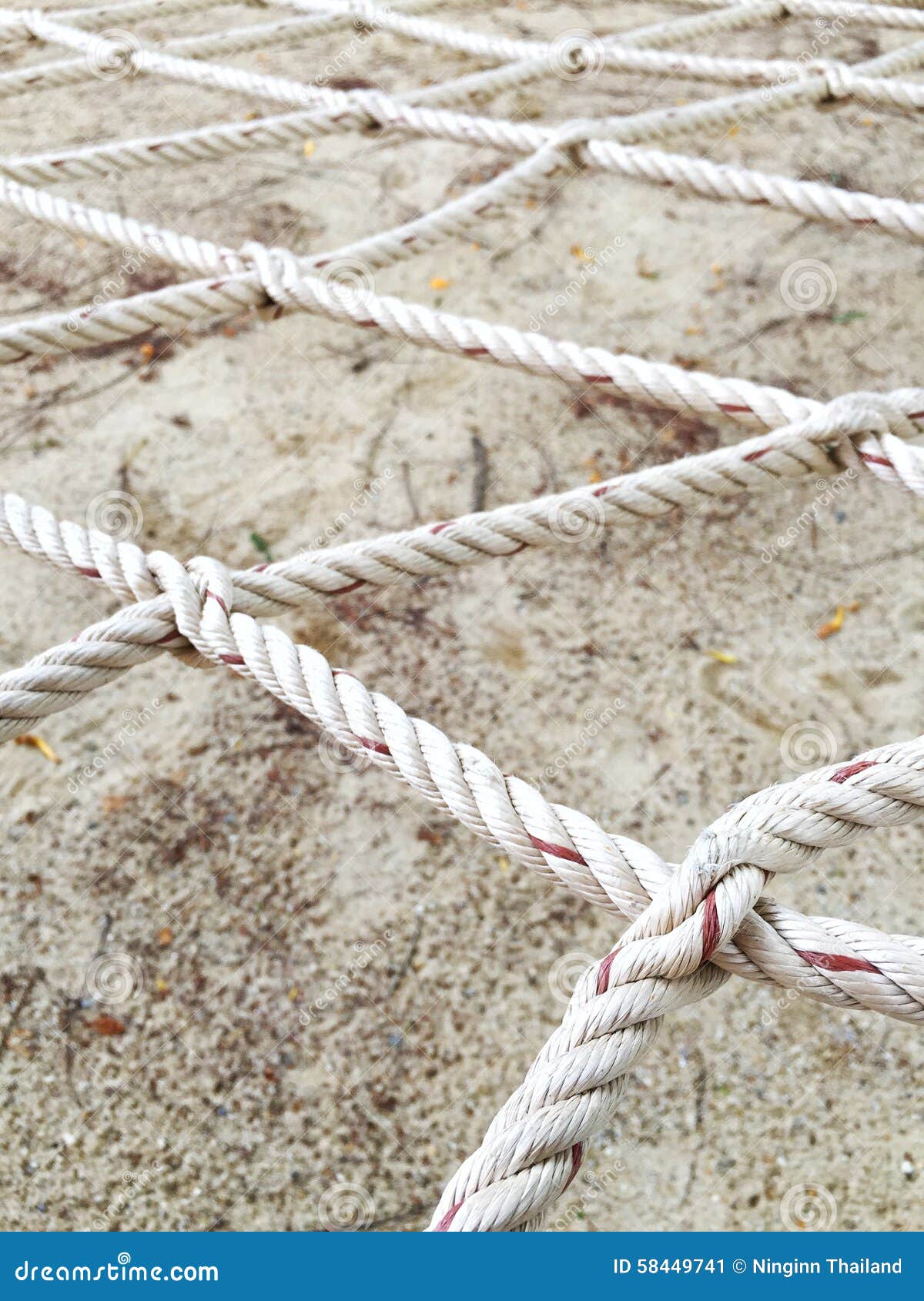 Rope network stock image. Image of abstract, climb, sand - 58449741