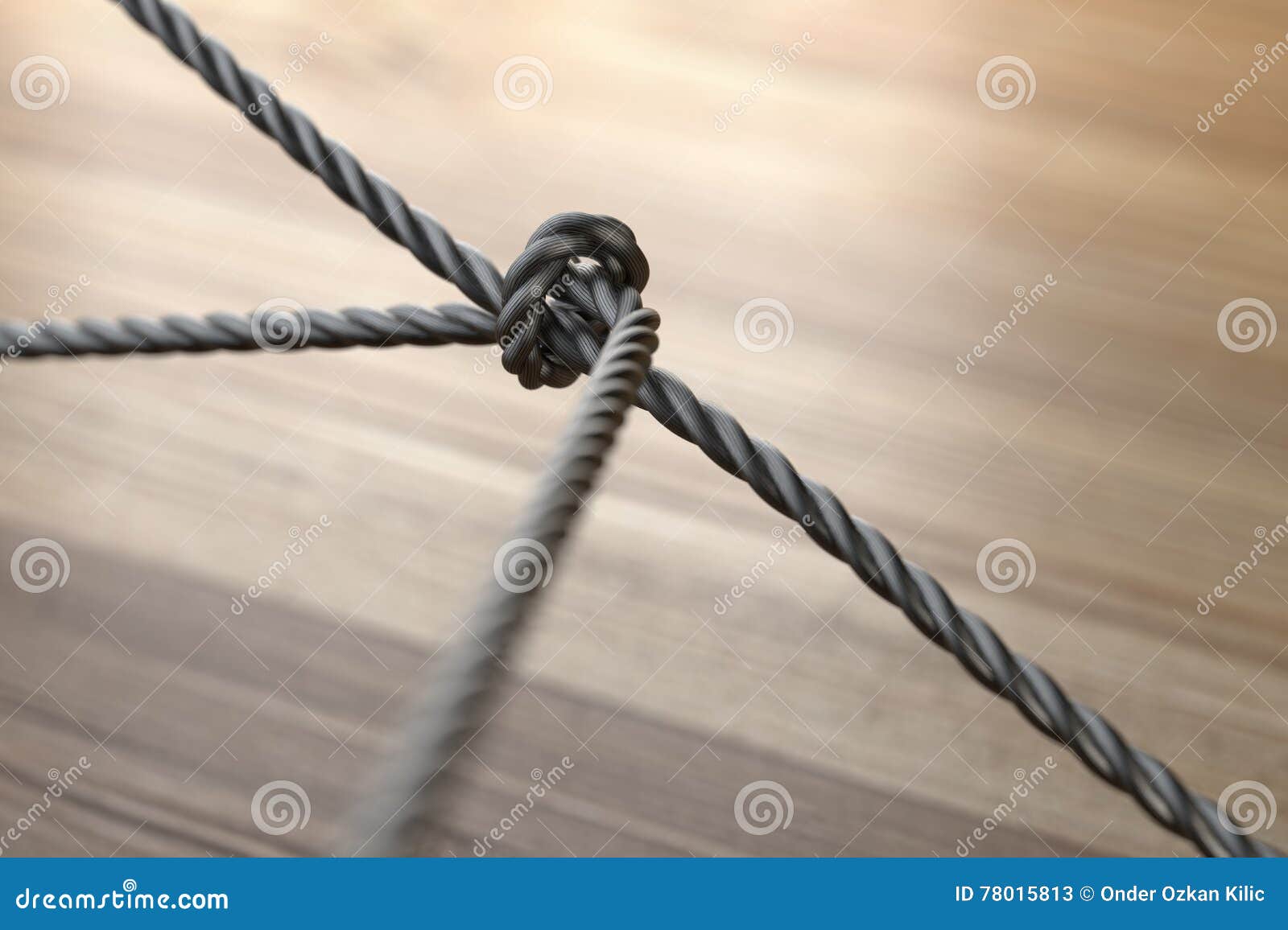 Rope Network, Networking, Connect, Together Loop. 3D Rendering Stock ...