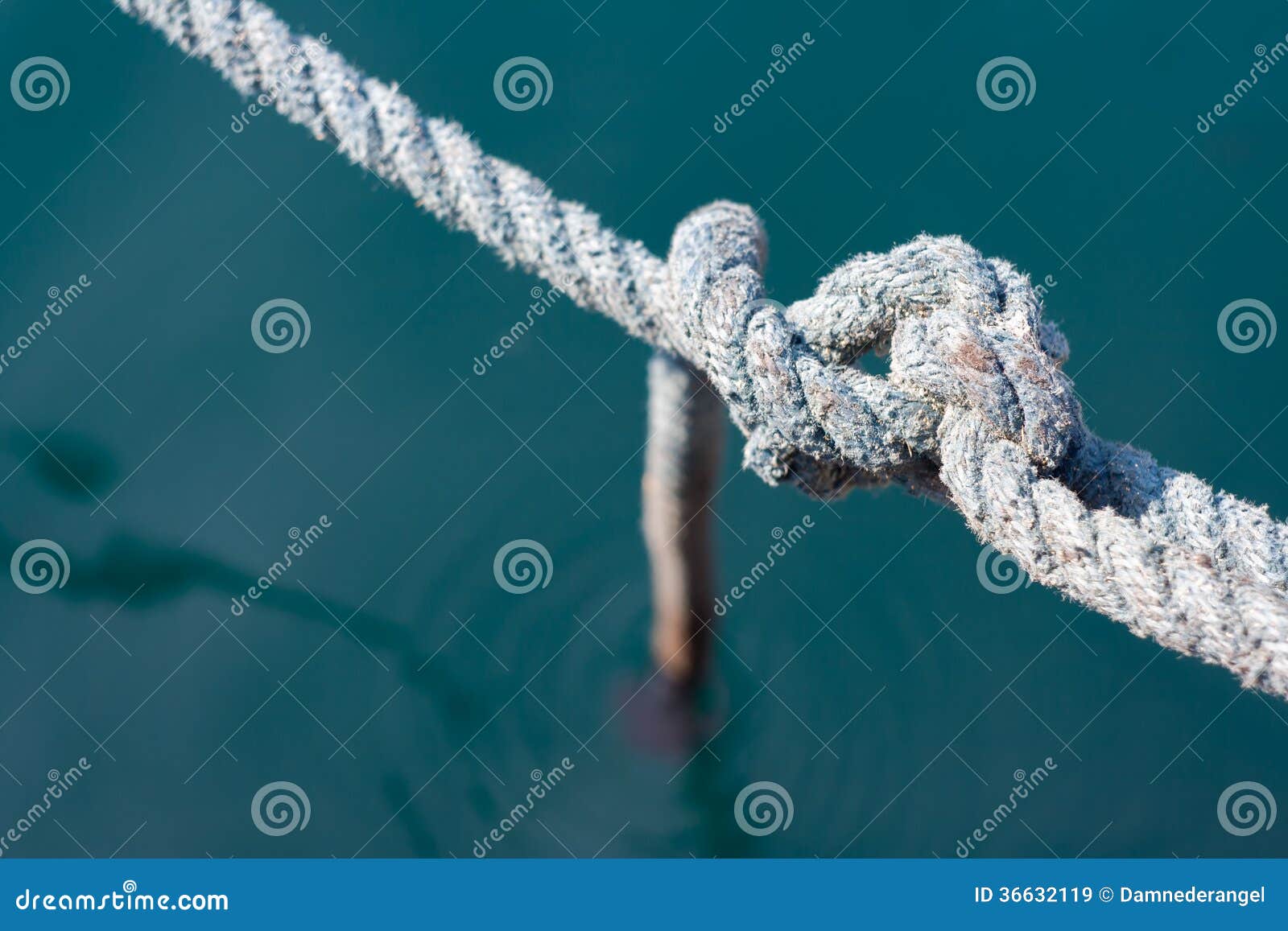 Rope Node Blue Line Water Integrity Stock Image - Image of layout ...