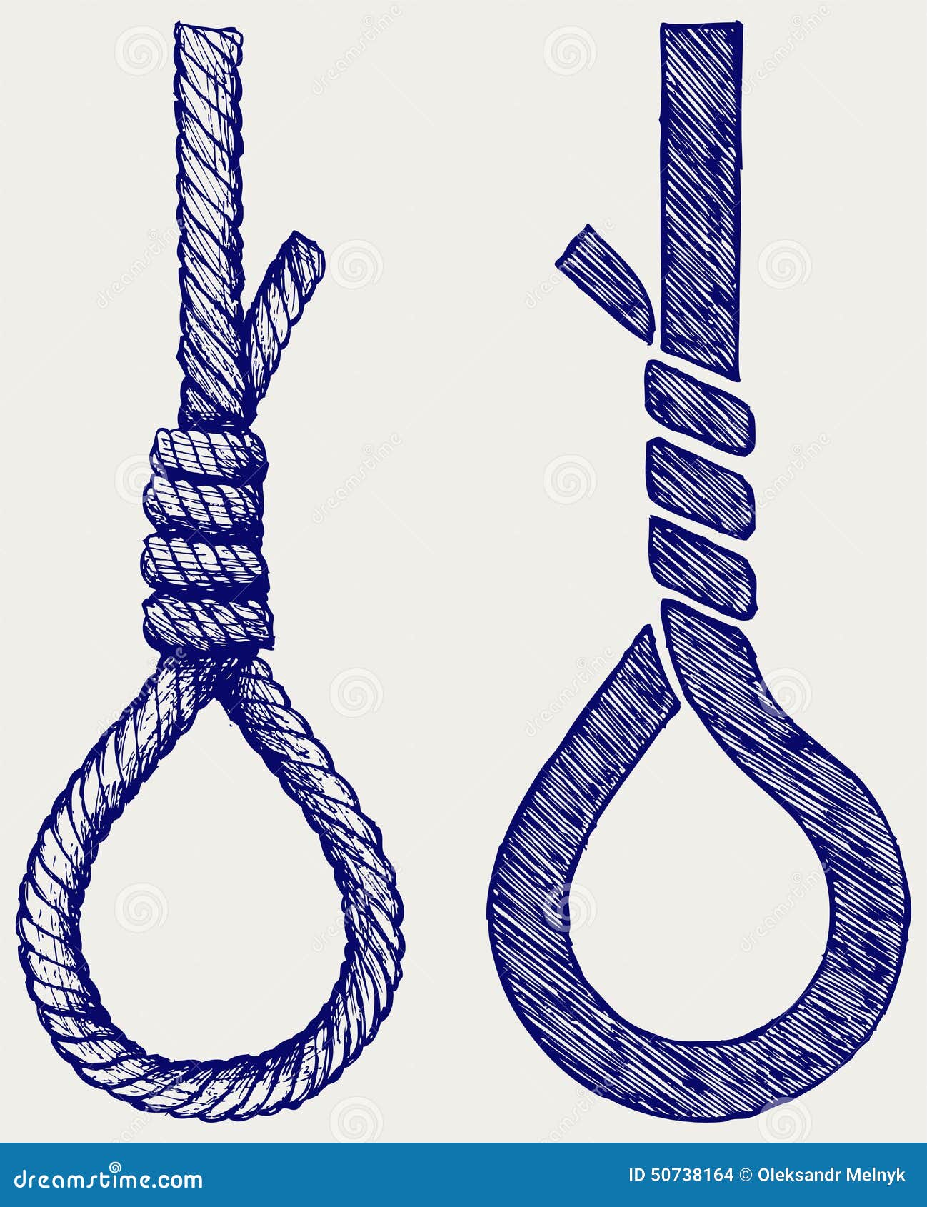 Rope Noose with Hangman S Knot Stock Vector - Illustration of lynching ...