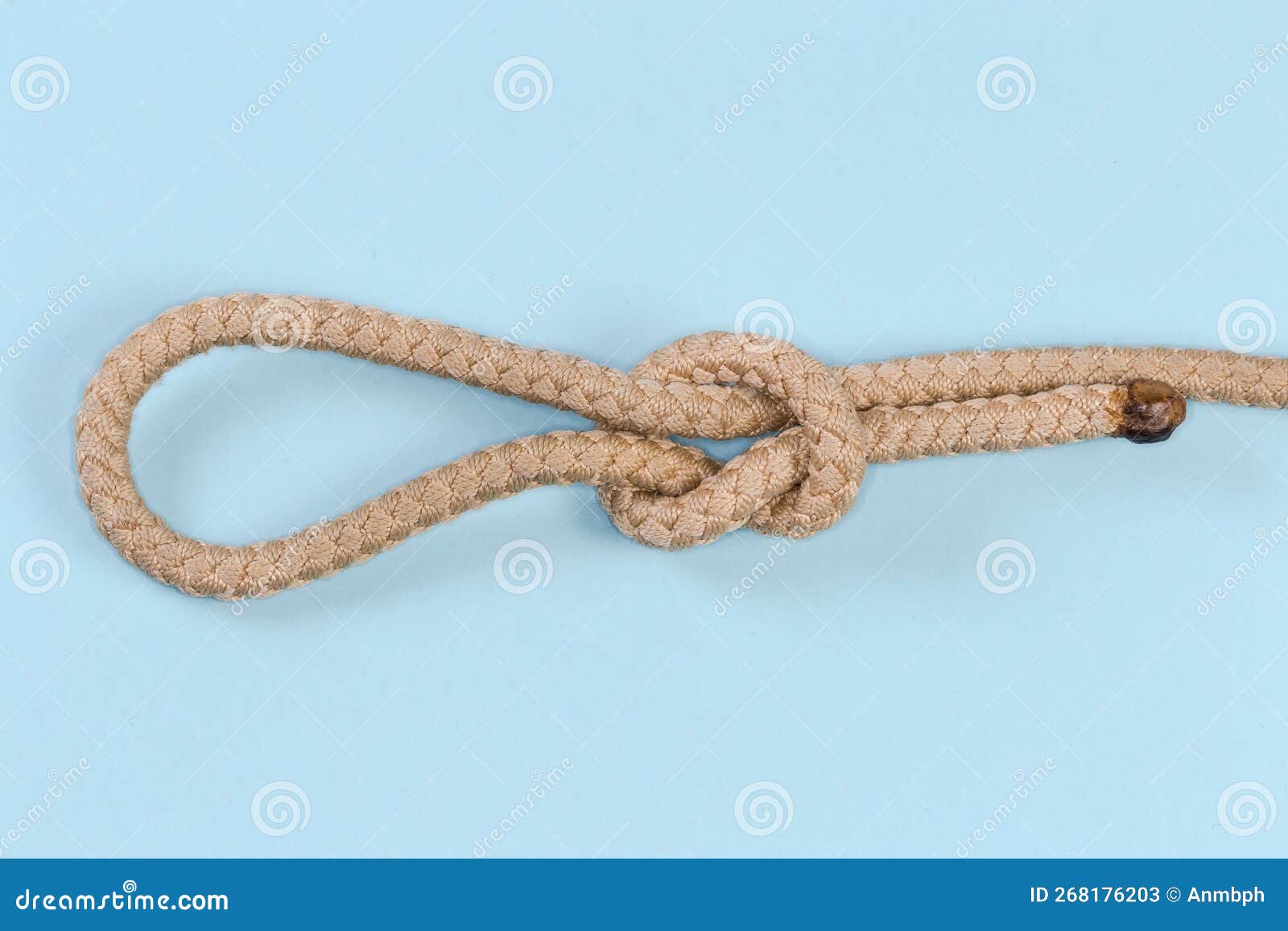 Rope Noose Knot on a Blue Background Stock Image - Image of background ...