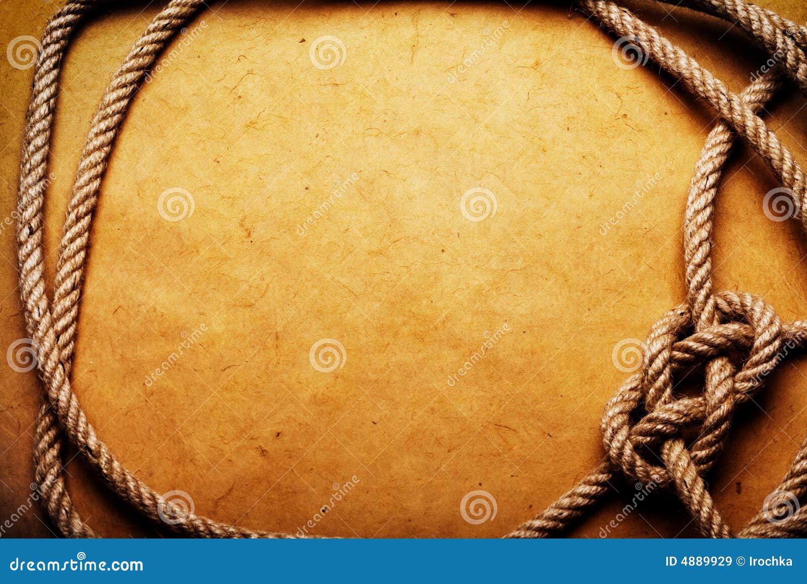 Rope on old paper stock image. Image of antique, textile - 4889929