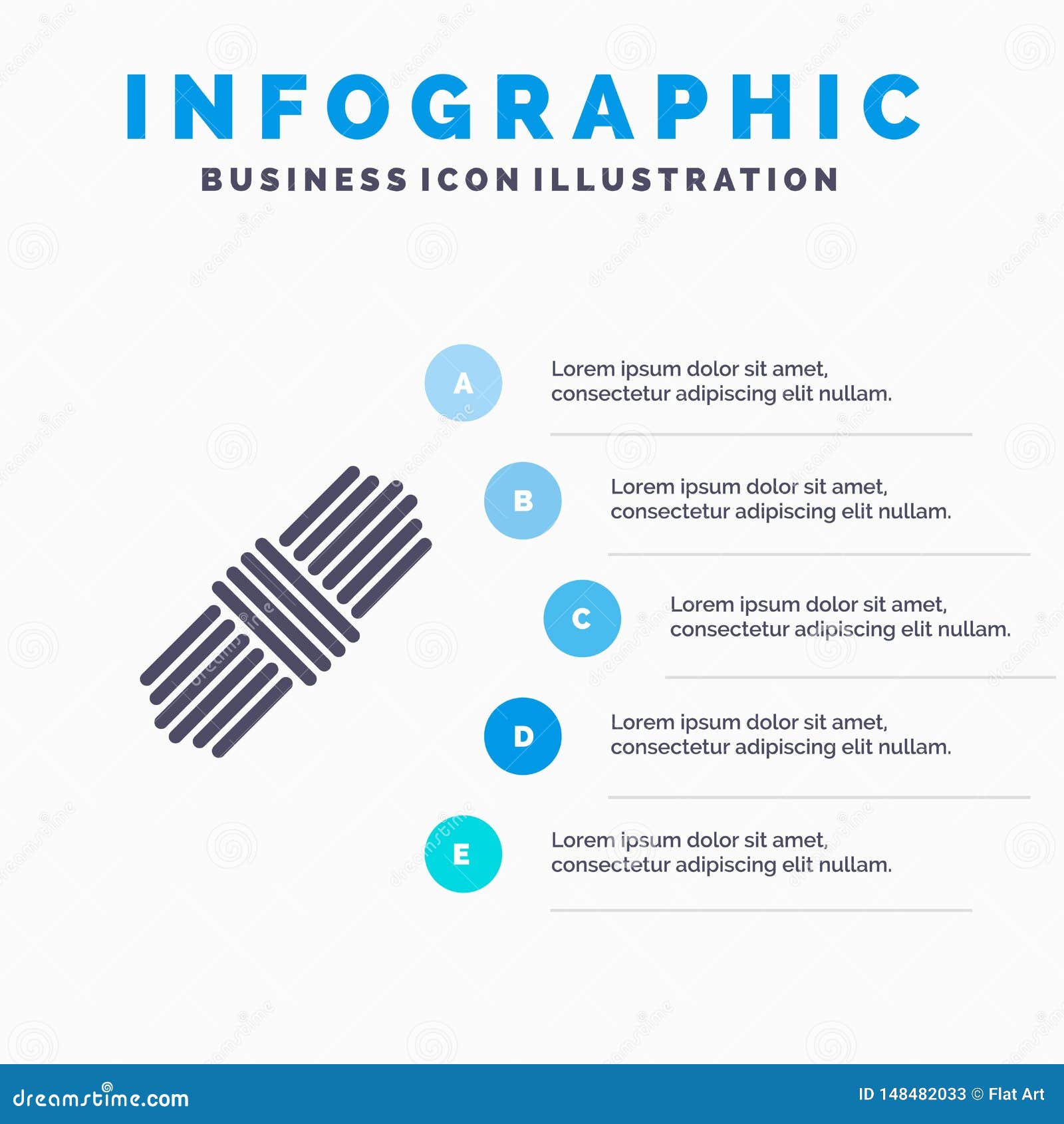 Rope, Pack, Set Infographics Presentation Template. 5 Steps ...