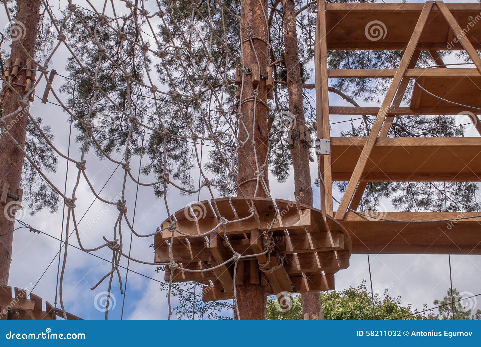Rope park stock photo. Image of outdoors, nature, high - 58211032