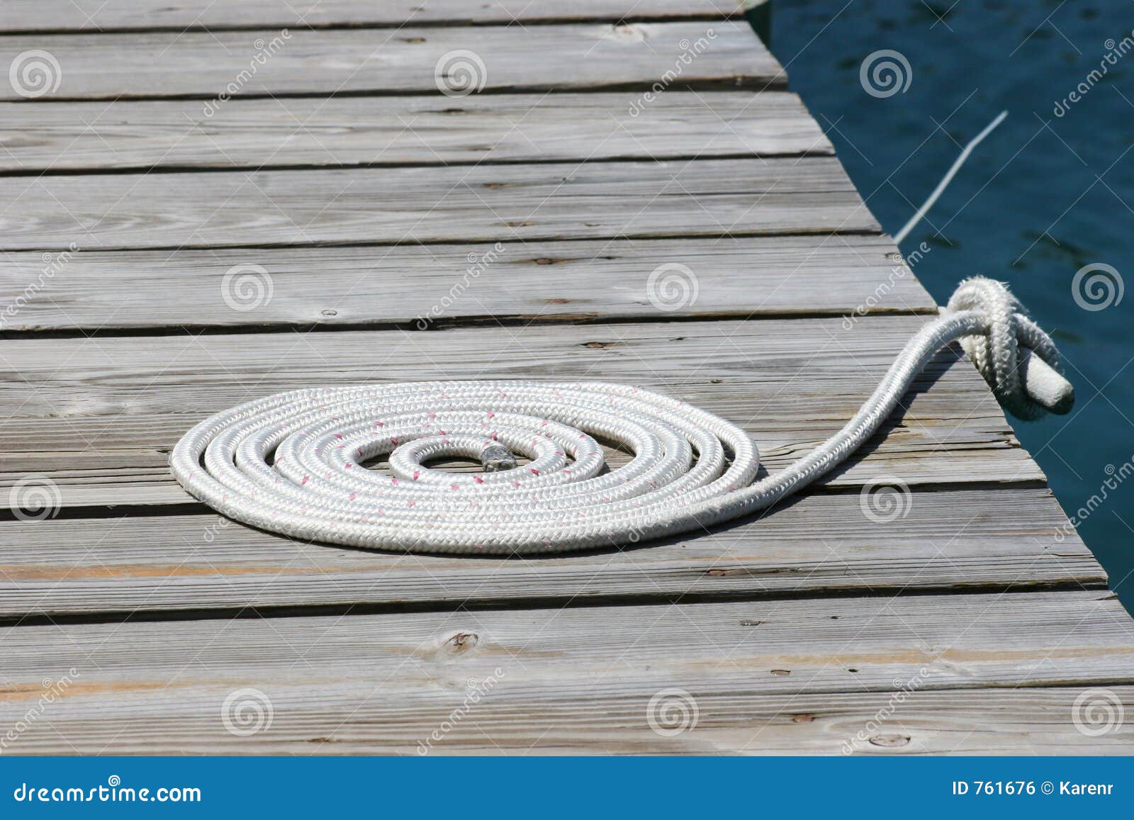 A rope on a pier stock photo. Image of dock, shipshape - 761676