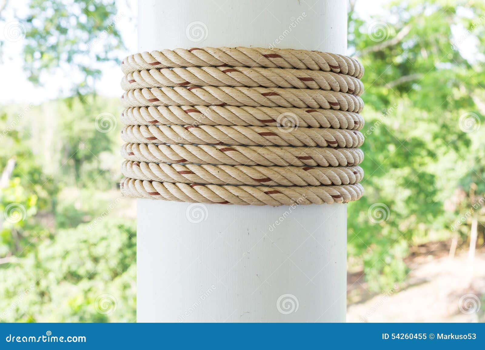 Rope on pillar stock image. Image of ideas, strong, pattern - 54260455