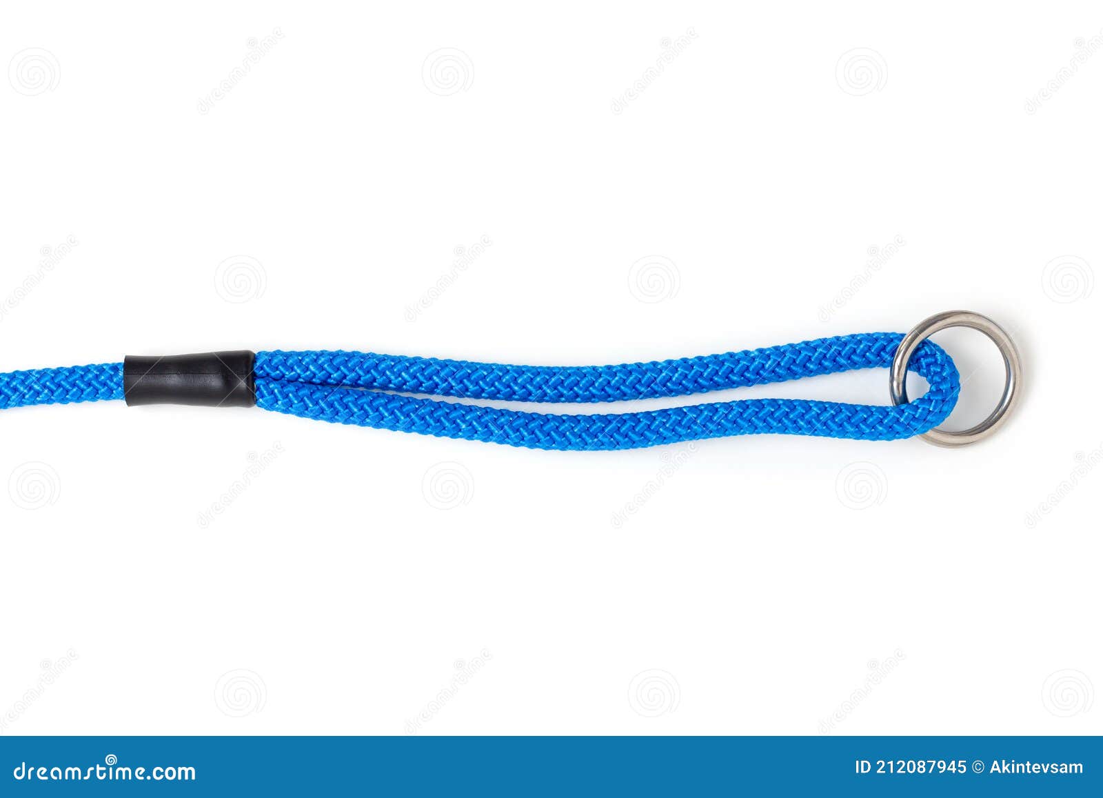 Rope loop with metal ring stock image. Image of accessories - 212087945
