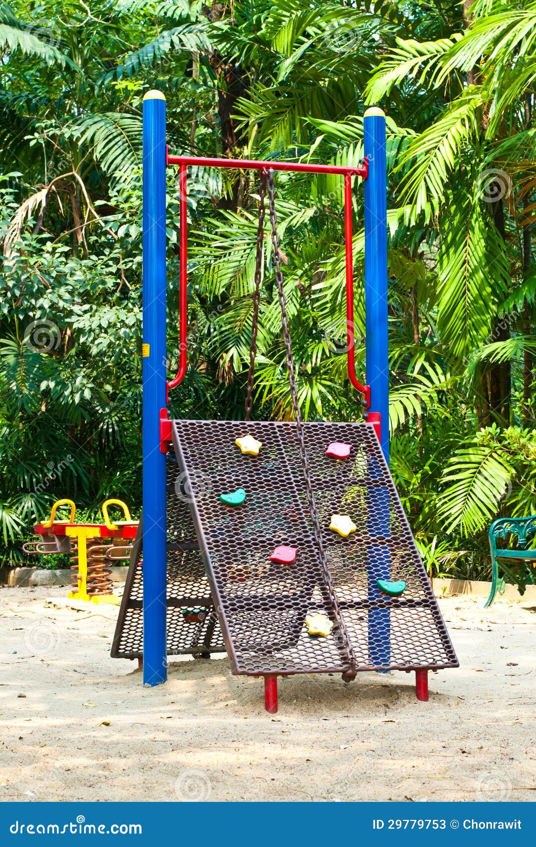 Rope on Playground Equipment Stock Image - Image of climbing, hang ...