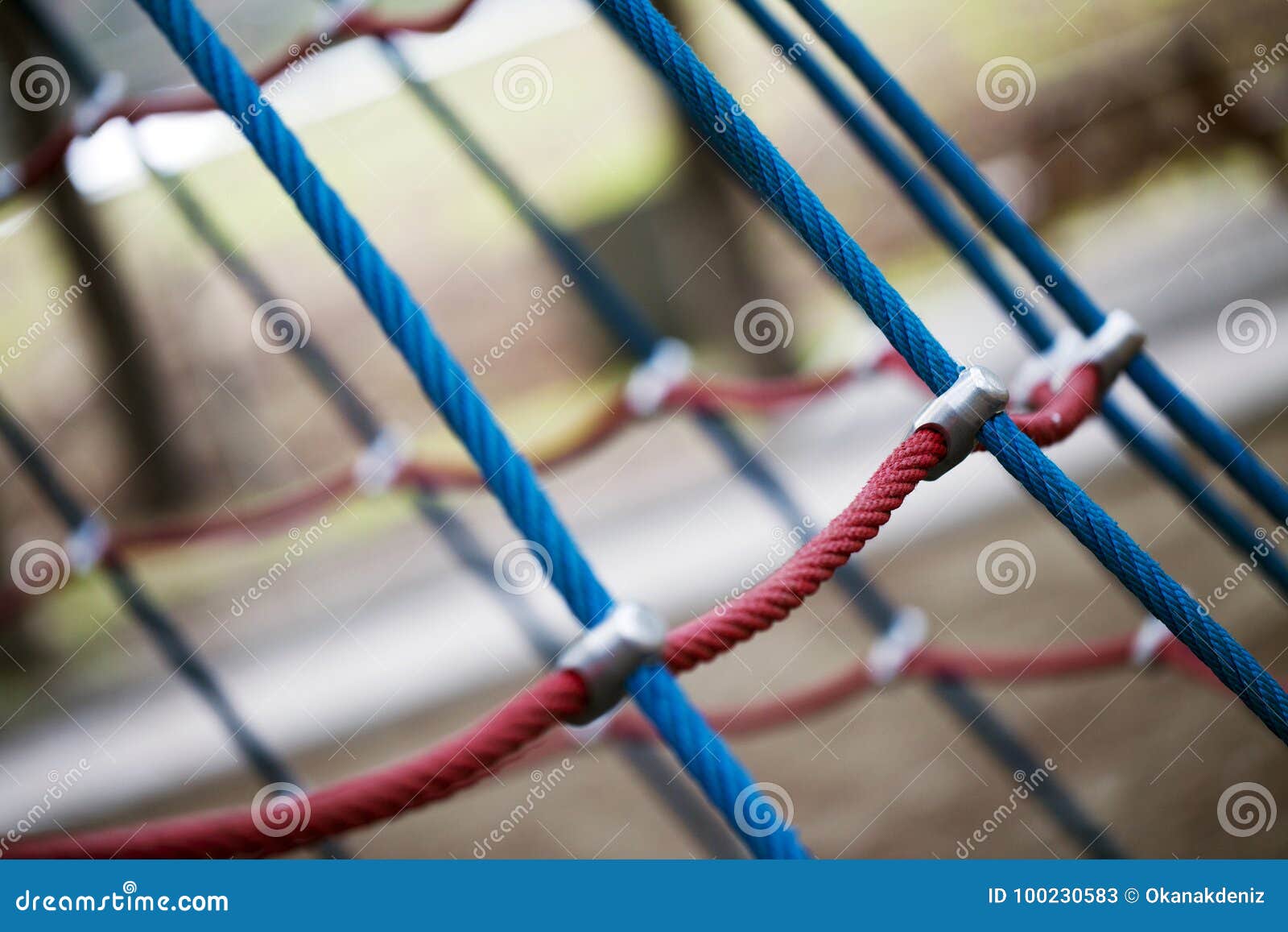 Rope in Playground Equipment in Park Stock Image - Image of ladder ...