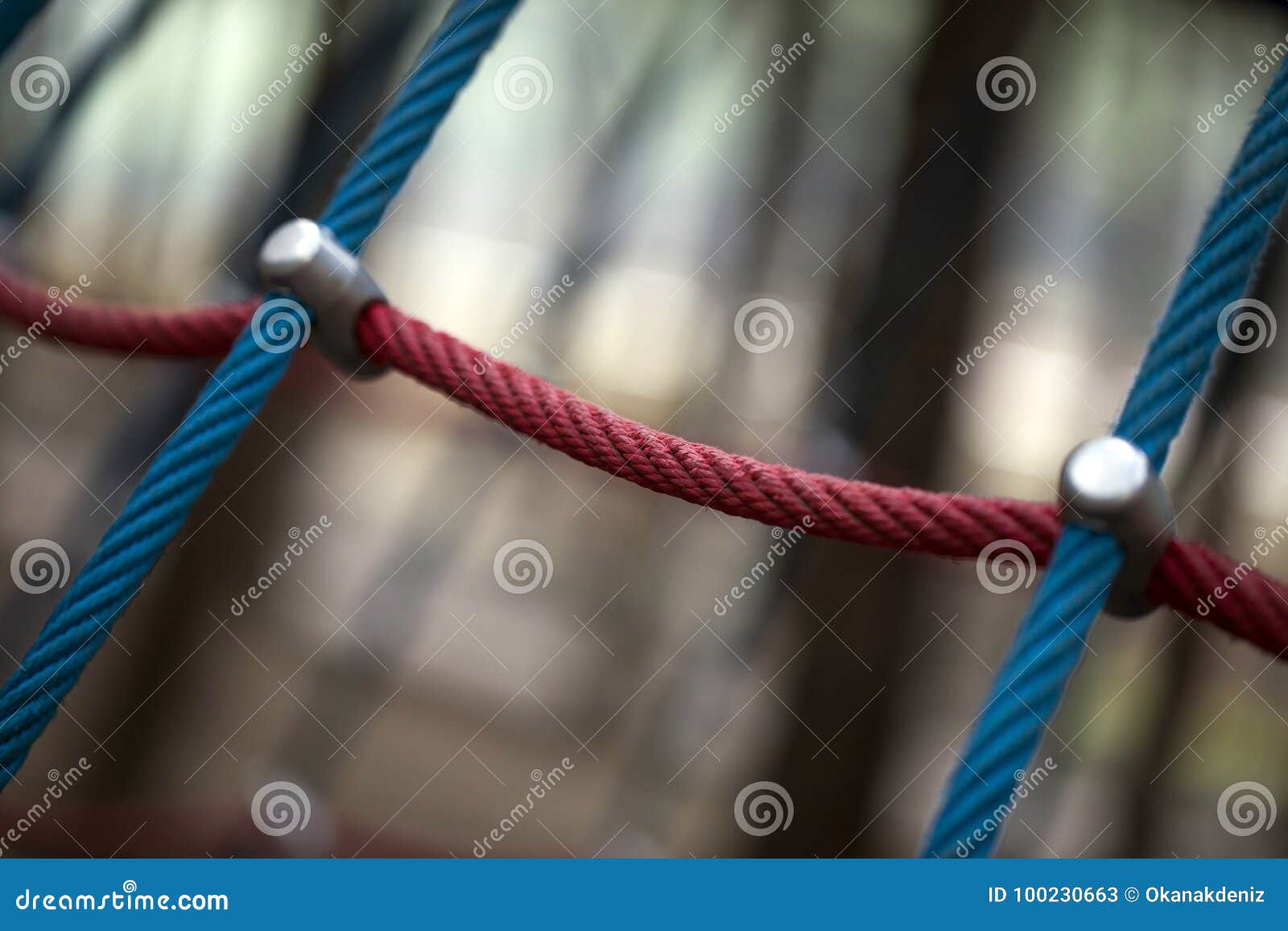 Rope in Playground Equipment in Park Stock Image - Image of ladder ...