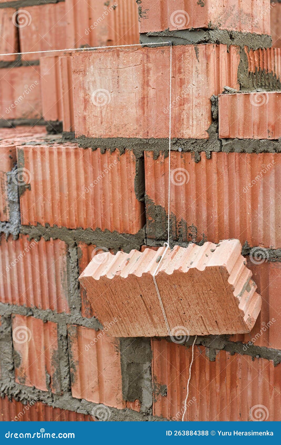 Rope Plumb for Even Brickwork. Compliance with the Correct Laying of ...