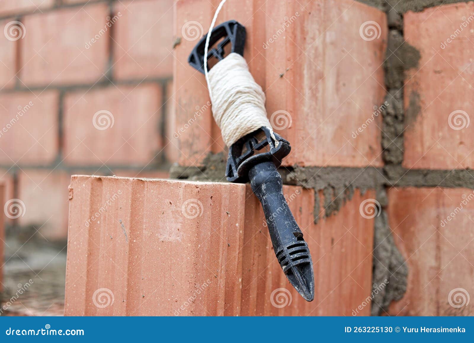 Rope Plumb for Even Brickwork. Compliance with the Correct Laying of ...