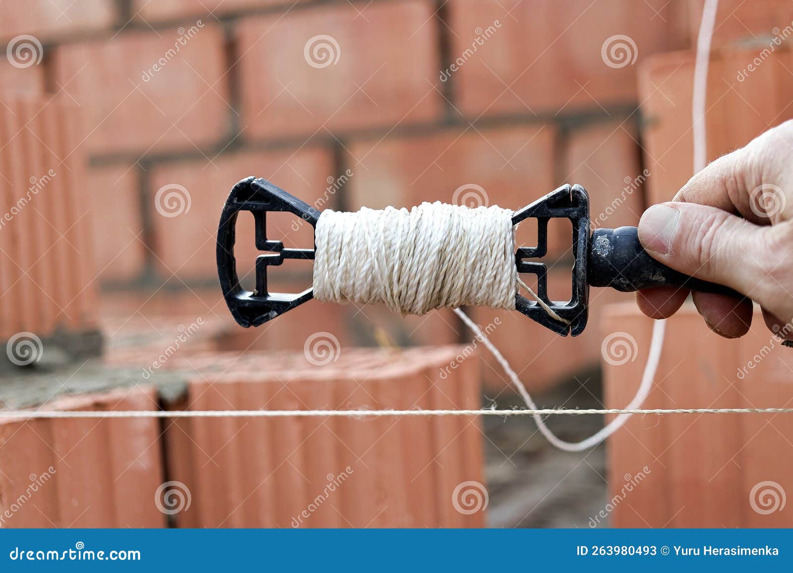 Rope Plumb for Even Brickwork. Compliance with the Correct Laying of ...