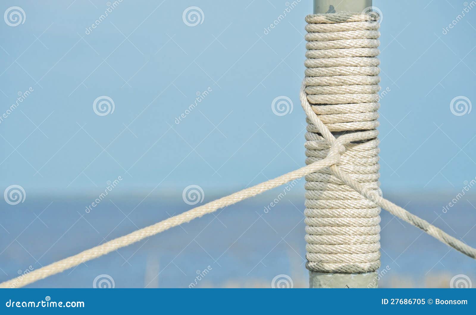 Rope on pole stock image. Image of marine, equipment - 27686705