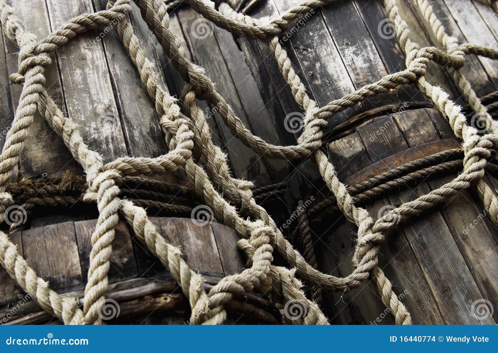Rope on post stock photo. Image of wood, nautical, post - 16440774