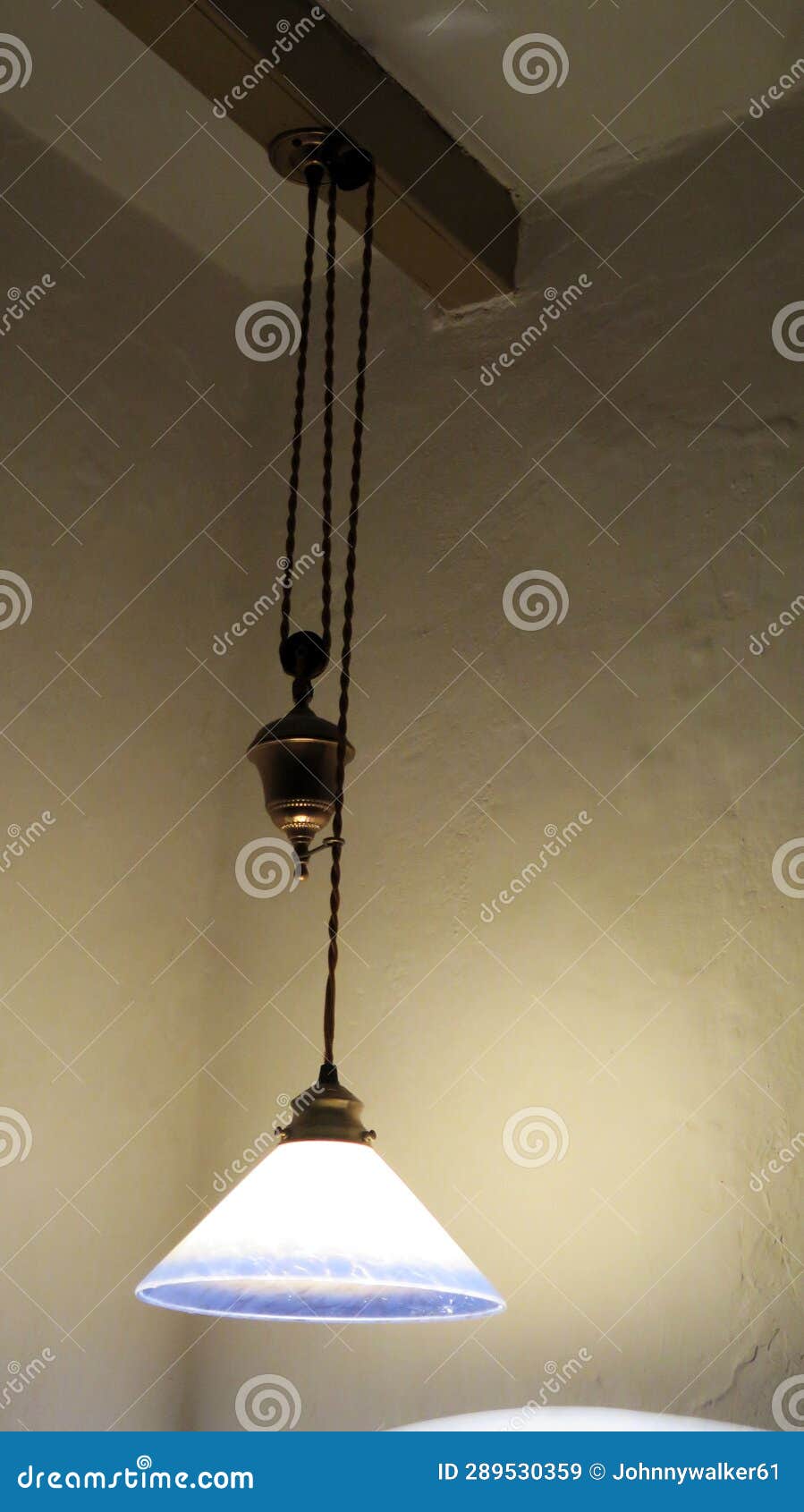 Rope and Pulley Ceiling Light Stock Image - Image of ceiling, electric ...