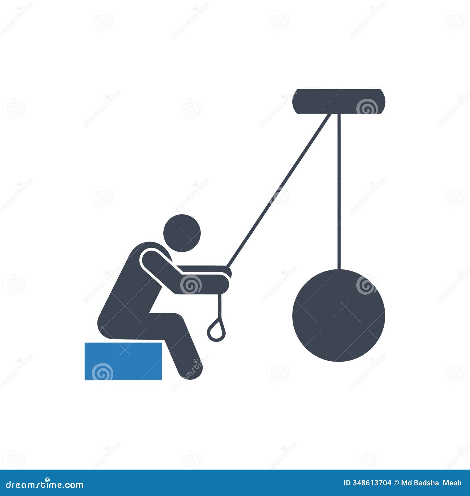 Pulley Icon Vector Isolated On White Background, Pulley Sign , Sign And ...