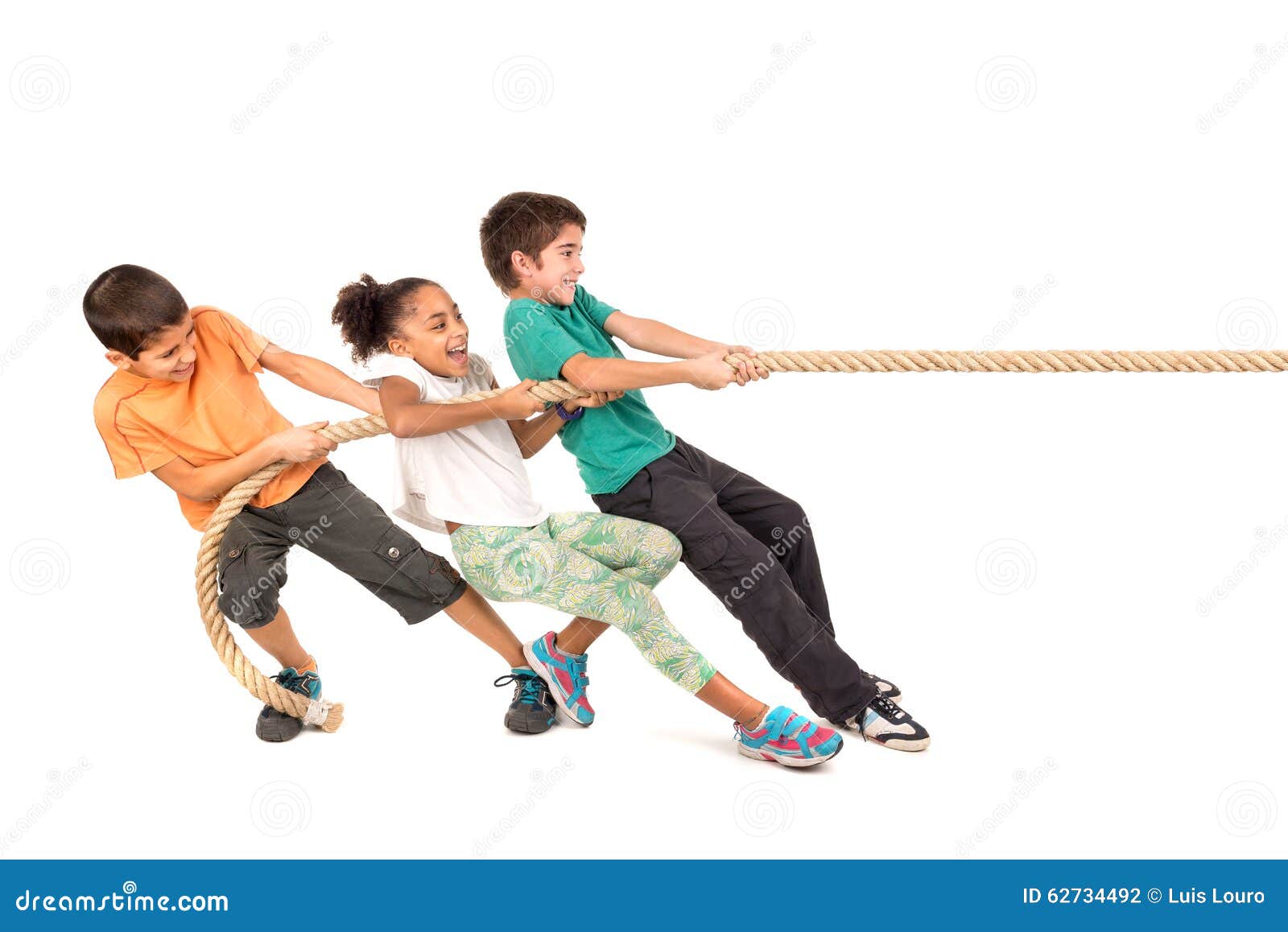 Rope pulling stock photo. Image of childhood, joyful - 62734492