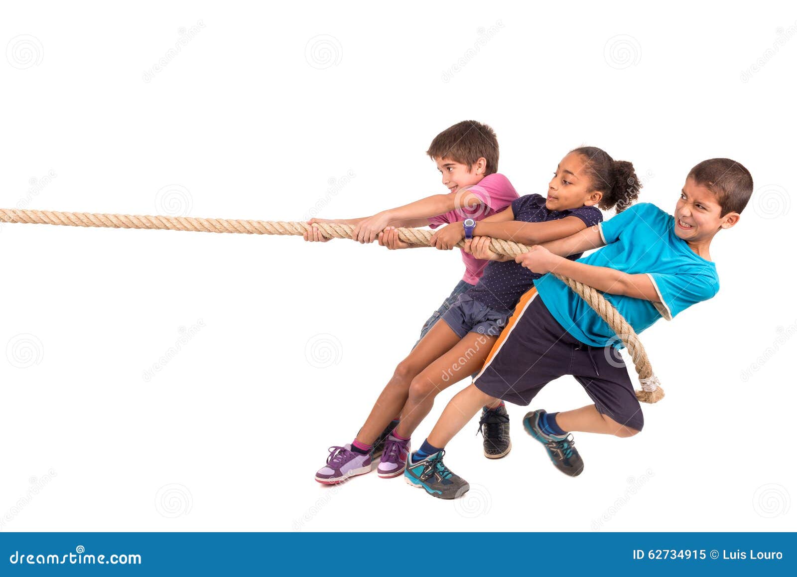Rope Pulling With Her Dog Stock Photography | CartoonDealer.com #39887882