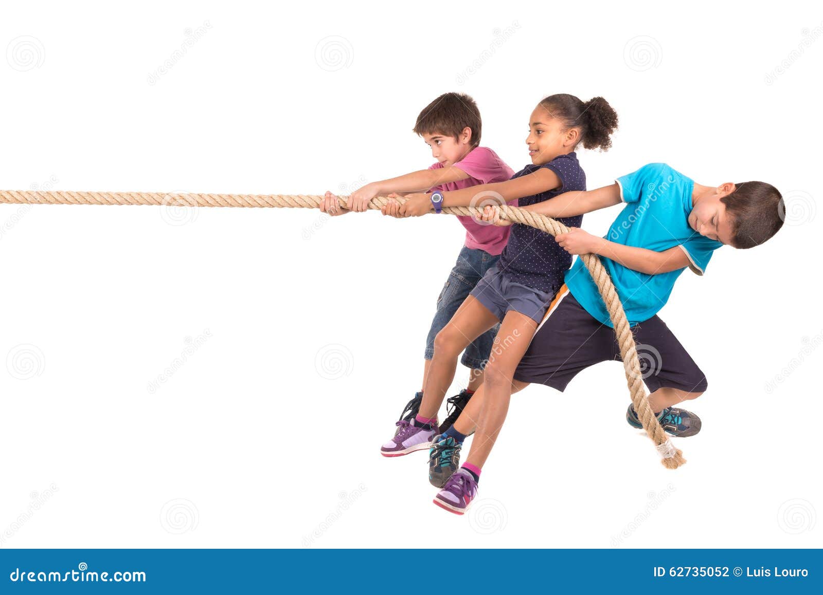 Rope pulling stock photo. Image of small, laughing, rope - 62735052