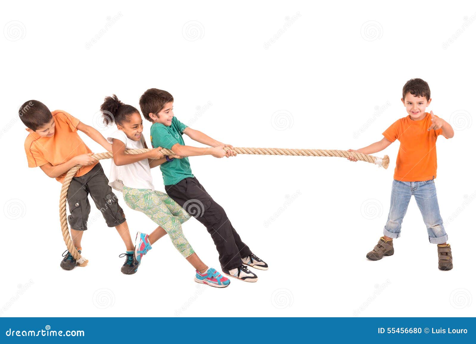Rope Pulling Team Royalty-Free Stock Image | CartoonDealer.com #30704344