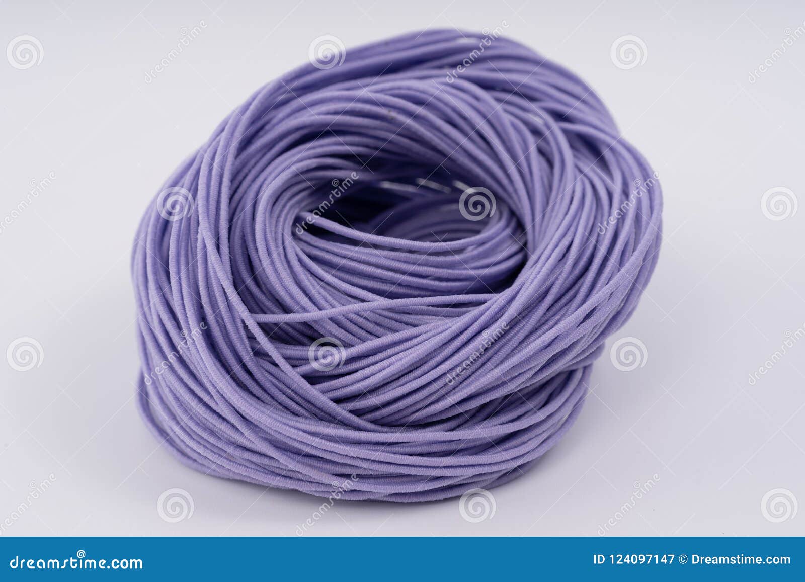 Rope, Purple Rubber Rope. Twisted Rope Beautifully on a White ...