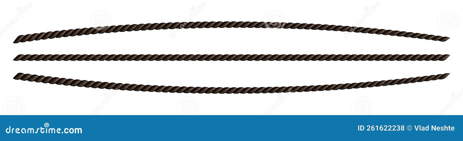 Rope Realistic Vector. Braided Twisted Rope Thread or Rope Stock Vector ...