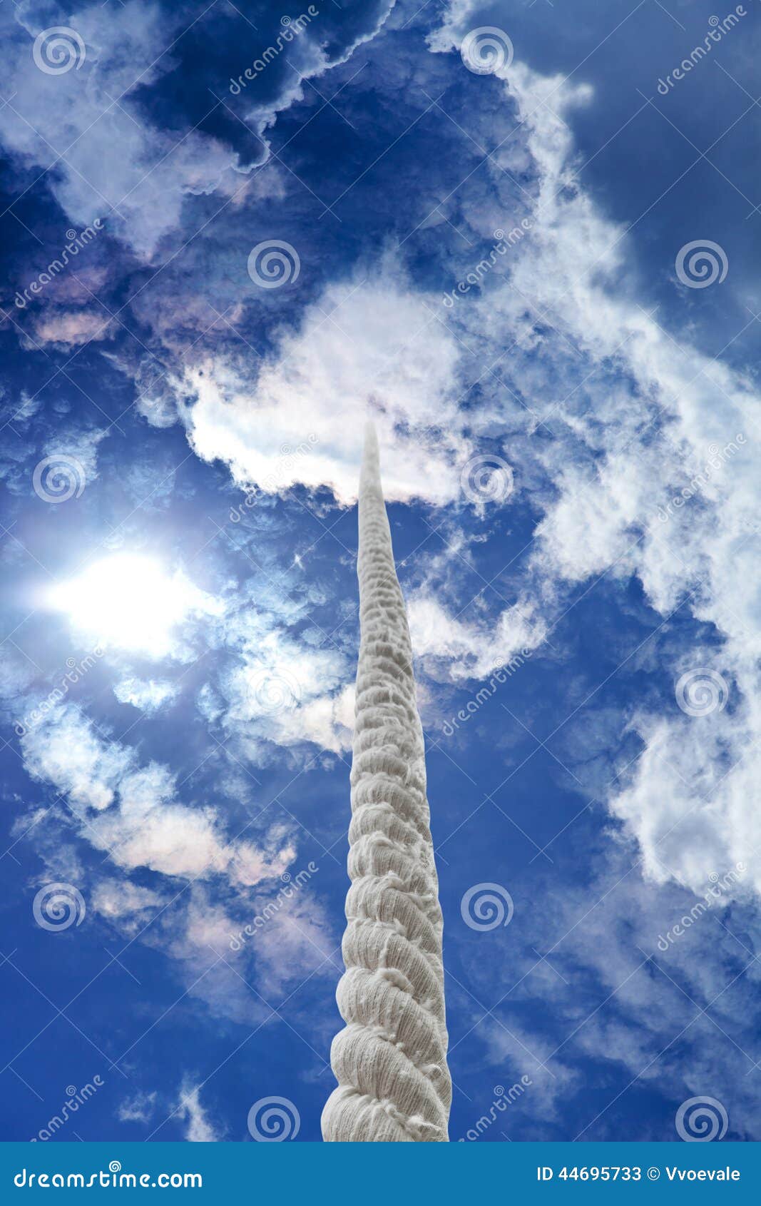 Rope Rises To Clouds in Dark Sky Stock Image - Image of stair, ladder ...