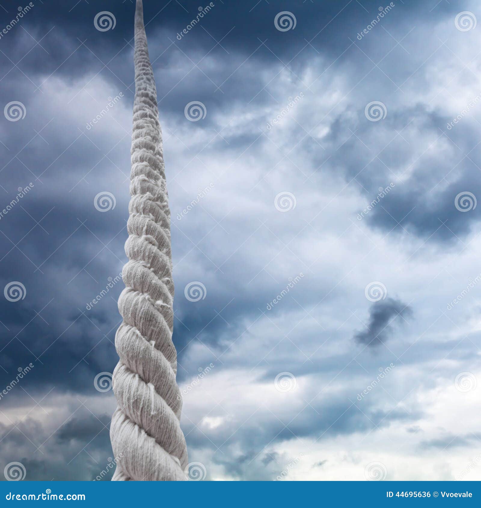 Rope Rises To Sky with Storm Clouds Stock Photo - Image of cord, rain ...