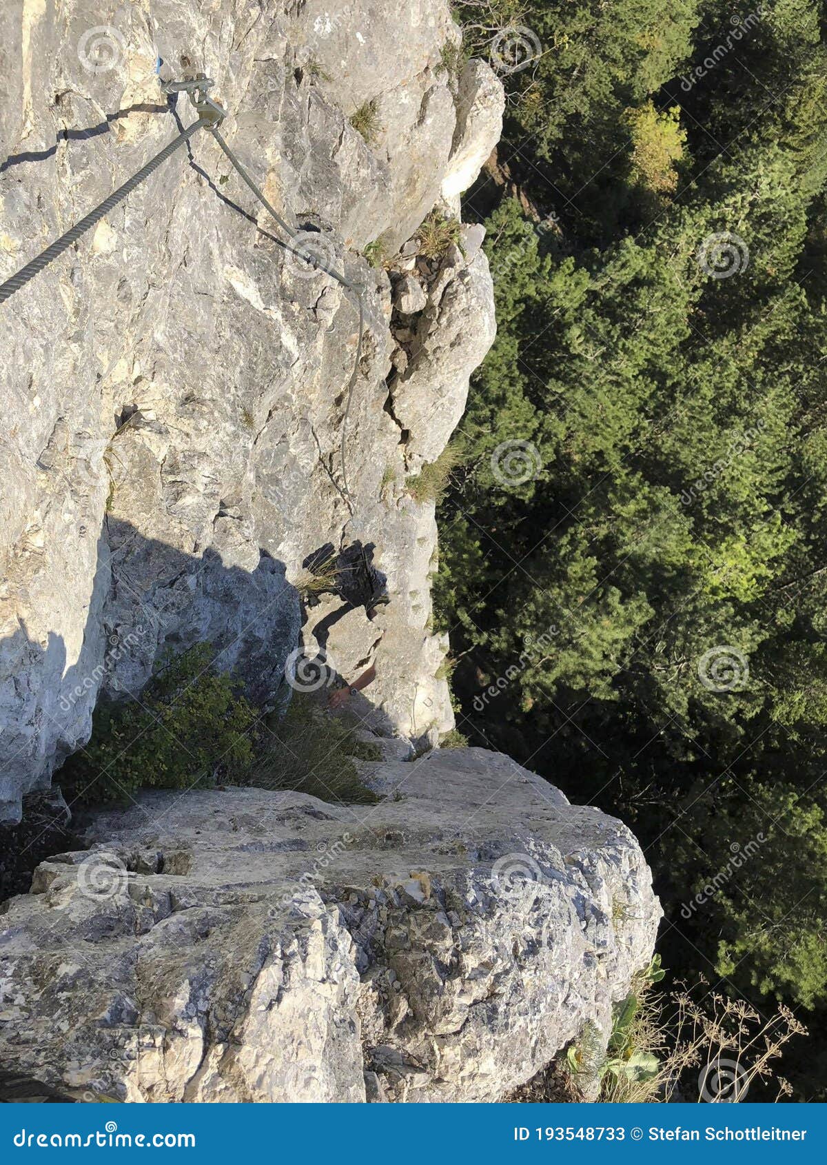 A Rope on the Rock for Climbing Stock Image - Image of formation ...