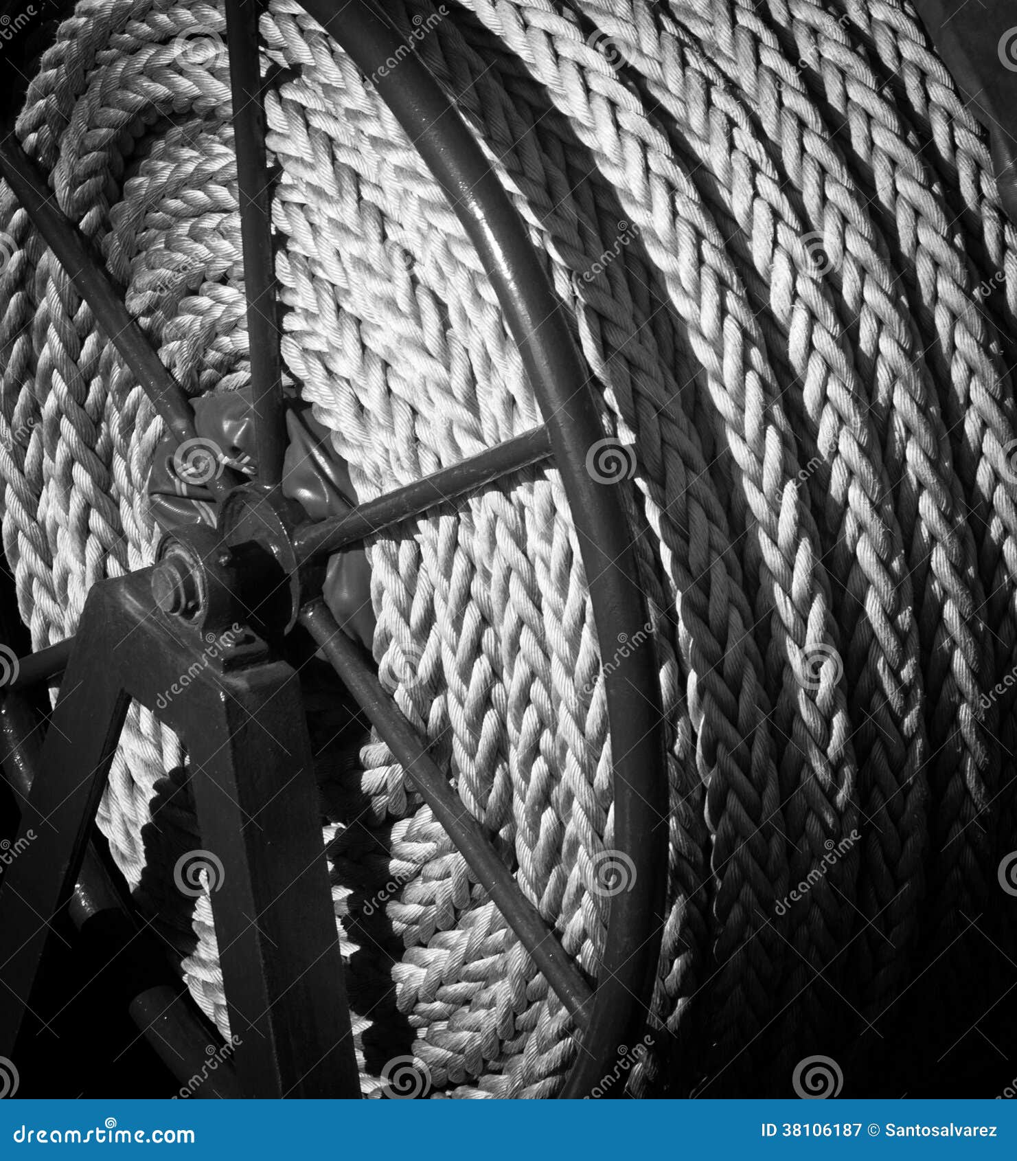 Rope roll stock image. Image of marine, rust, lift, line - 38106187