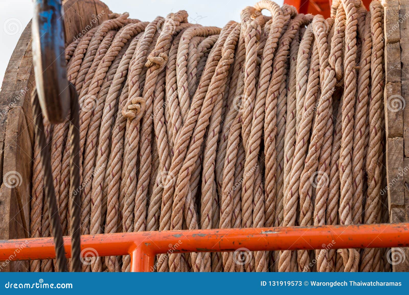 Rope in Roll for Construction Stock Image - Image of rough, rope: 131919573